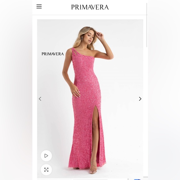 Primavera Couture | Dresses | Primavera Couture Pink Sequin Prom Dress ...